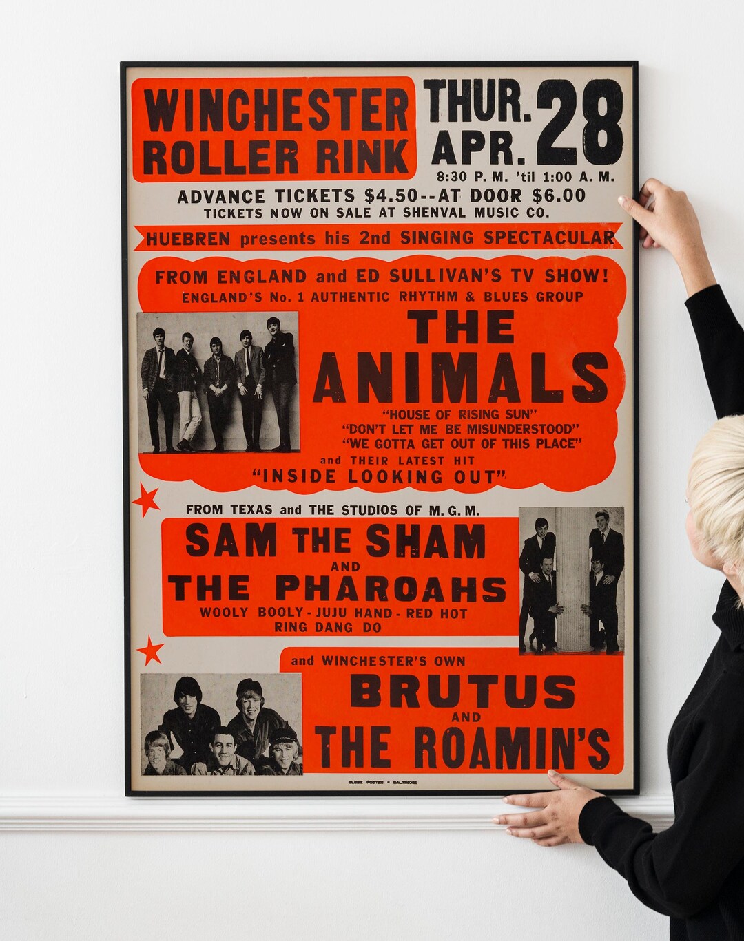 3 Vintage Retro 1960s Concert Posters – Retro 60s Music Art, Classic ...