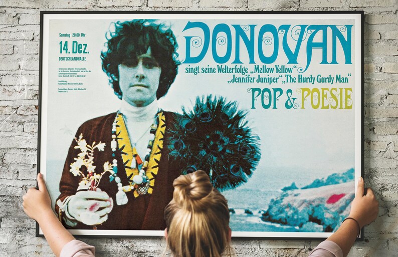 Retro 60s Rock Poster – Iconic Blues & Psychedelic Music Wall Art ...