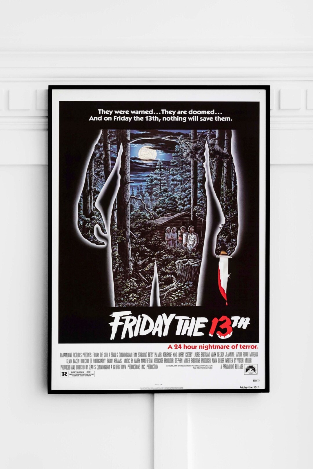 Retro 80s Horror Poster – Classic Cult Slasher Cinema Collectible ...