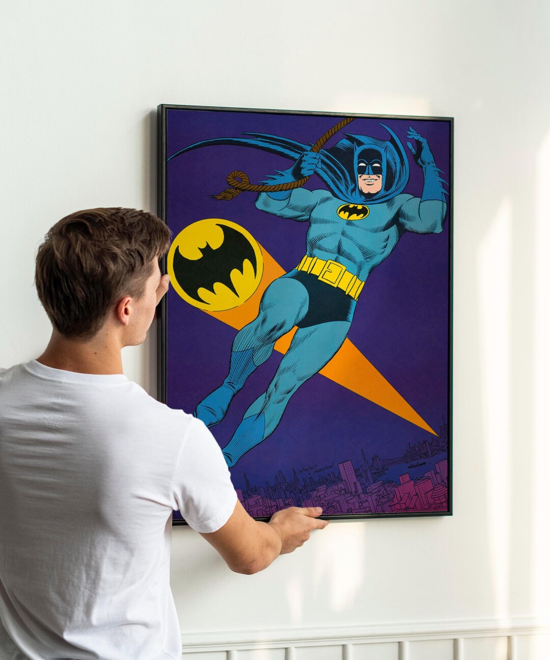 Vintage Superhero Poster – Retro 50s 60s Comic Book Wall Art, Classic ...