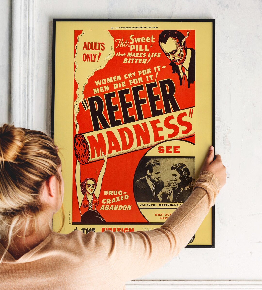 Four Reefer Madness Posters Vintage Marihuana Devils Harvest Funny ...