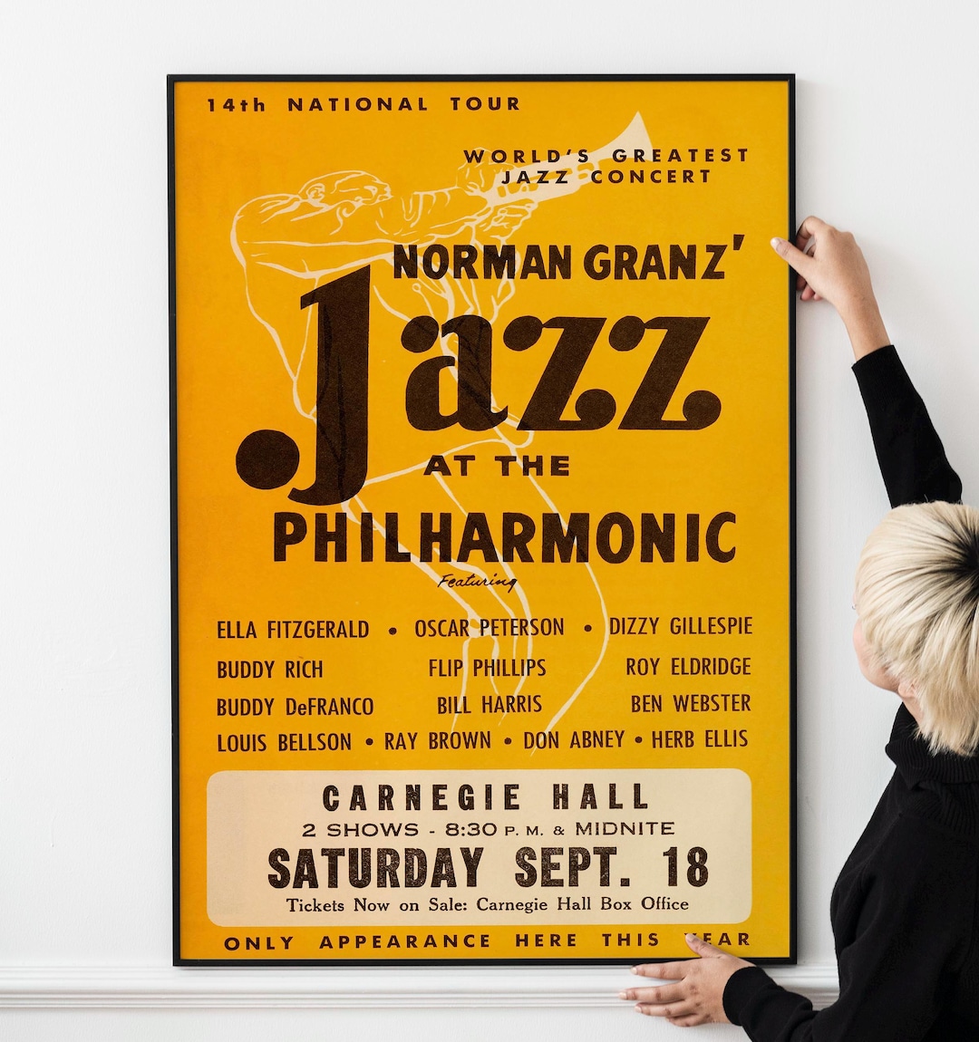 Vintage Jazz Festival Poster, Retro Jazz Music Wall Decor, 60s Classic ...
