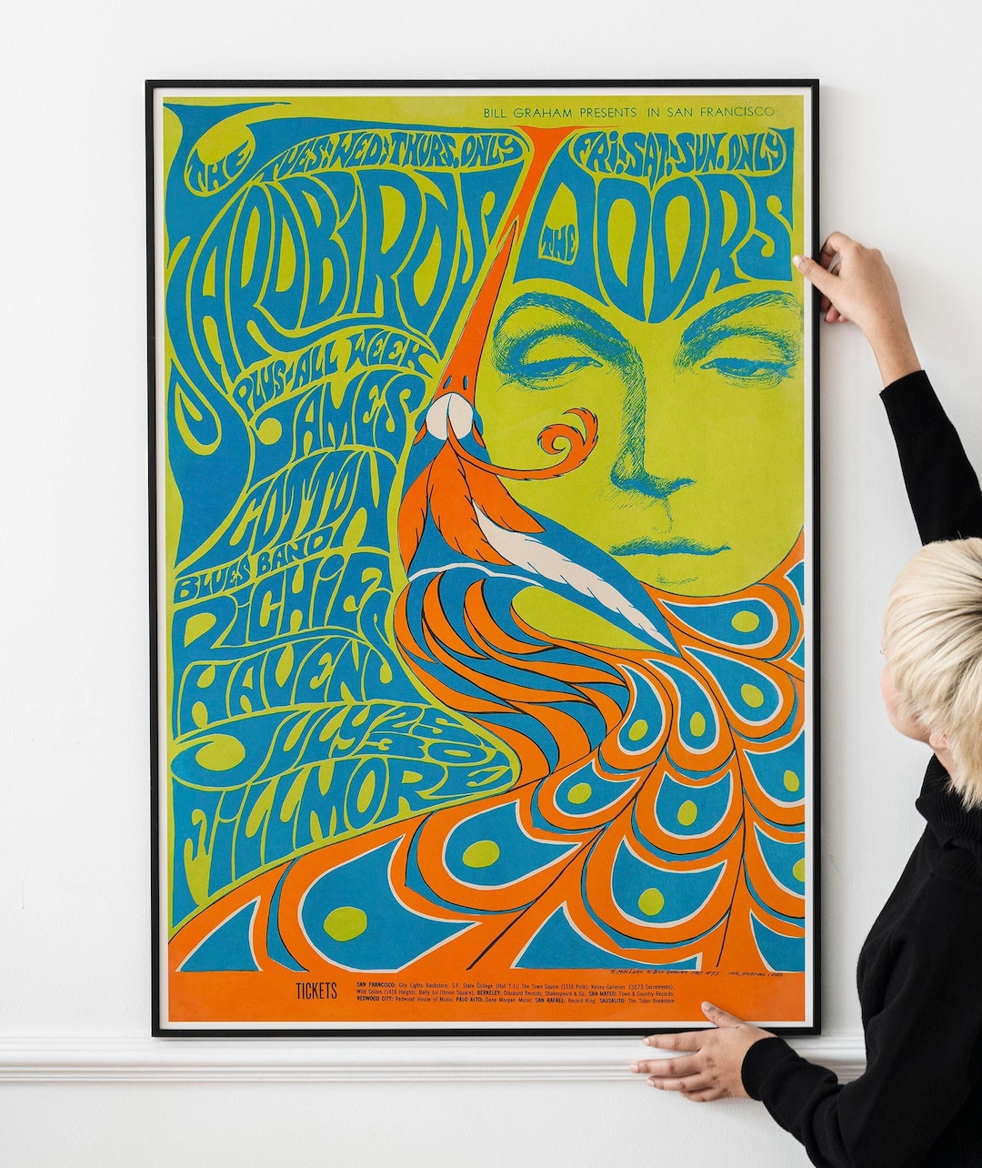 1967 Psychedelic Music Festival Concert Poster - 60s Memorabilia, Band ...