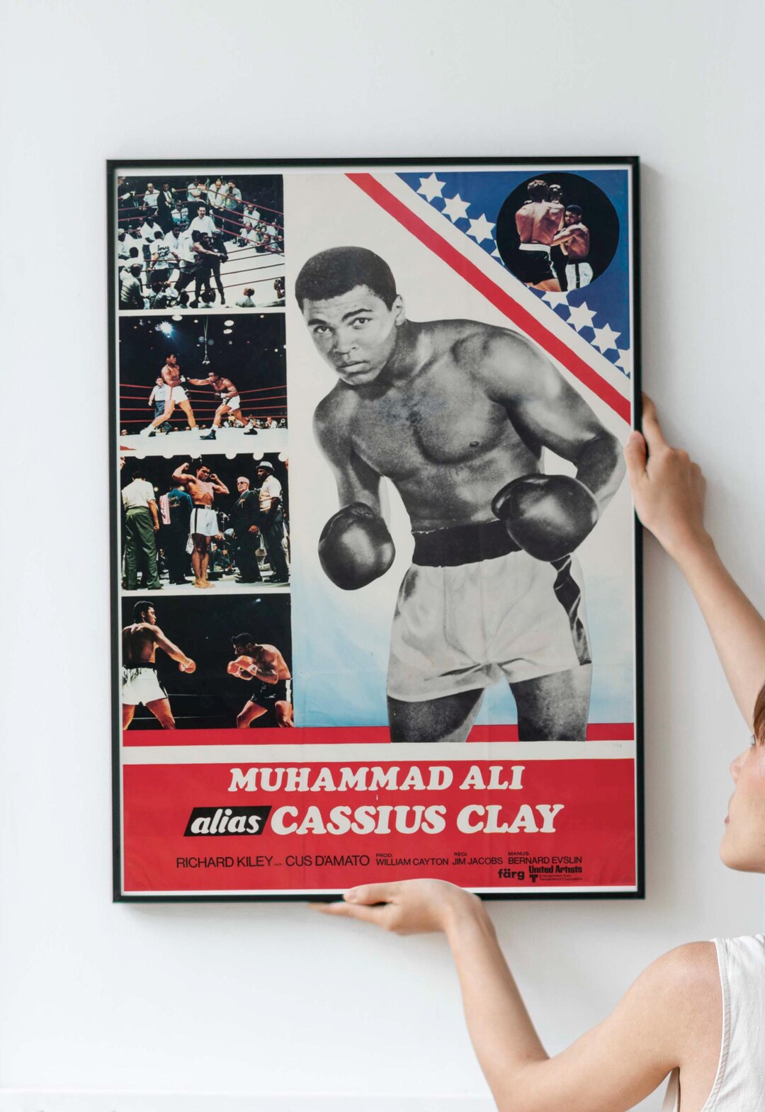 2x Vintage Fight Poster Retro Boxing Art Print – Vintage Match Poster ...