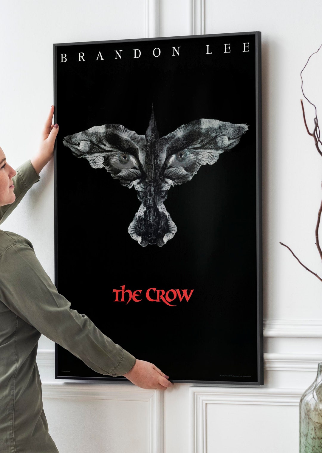 The Crow Horror Poster, 1990s Retro Cult Classic Art Print, Retro Movie ...