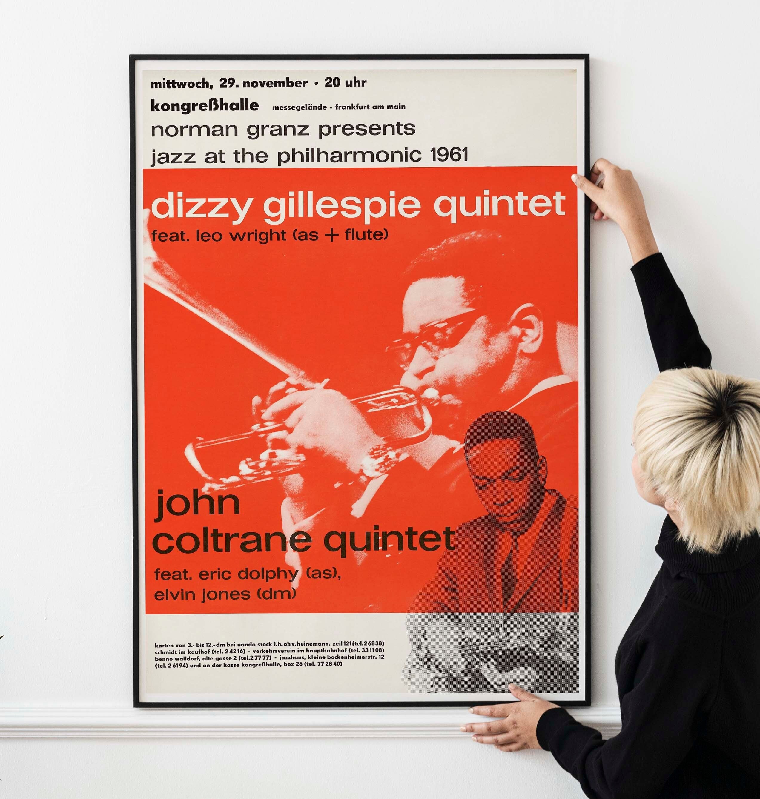 Vintage Retro Jazz Icons of the 1960s Jazz Concert Poster FRAMED and ...