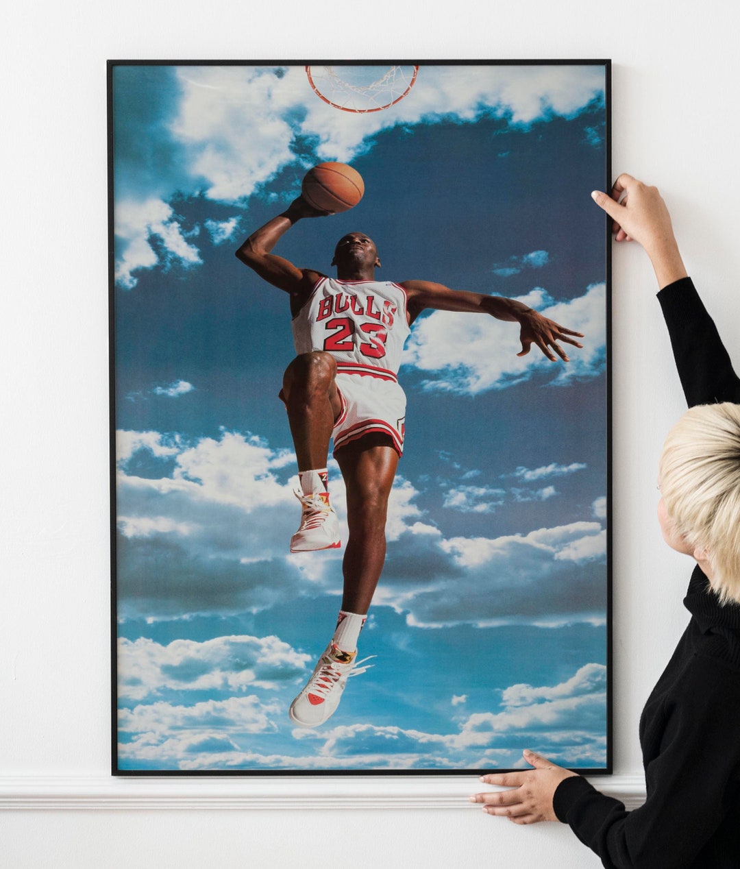 80s Retro Basketball Poster – Iconic Athlete Wall Art, Vintage Sports ...