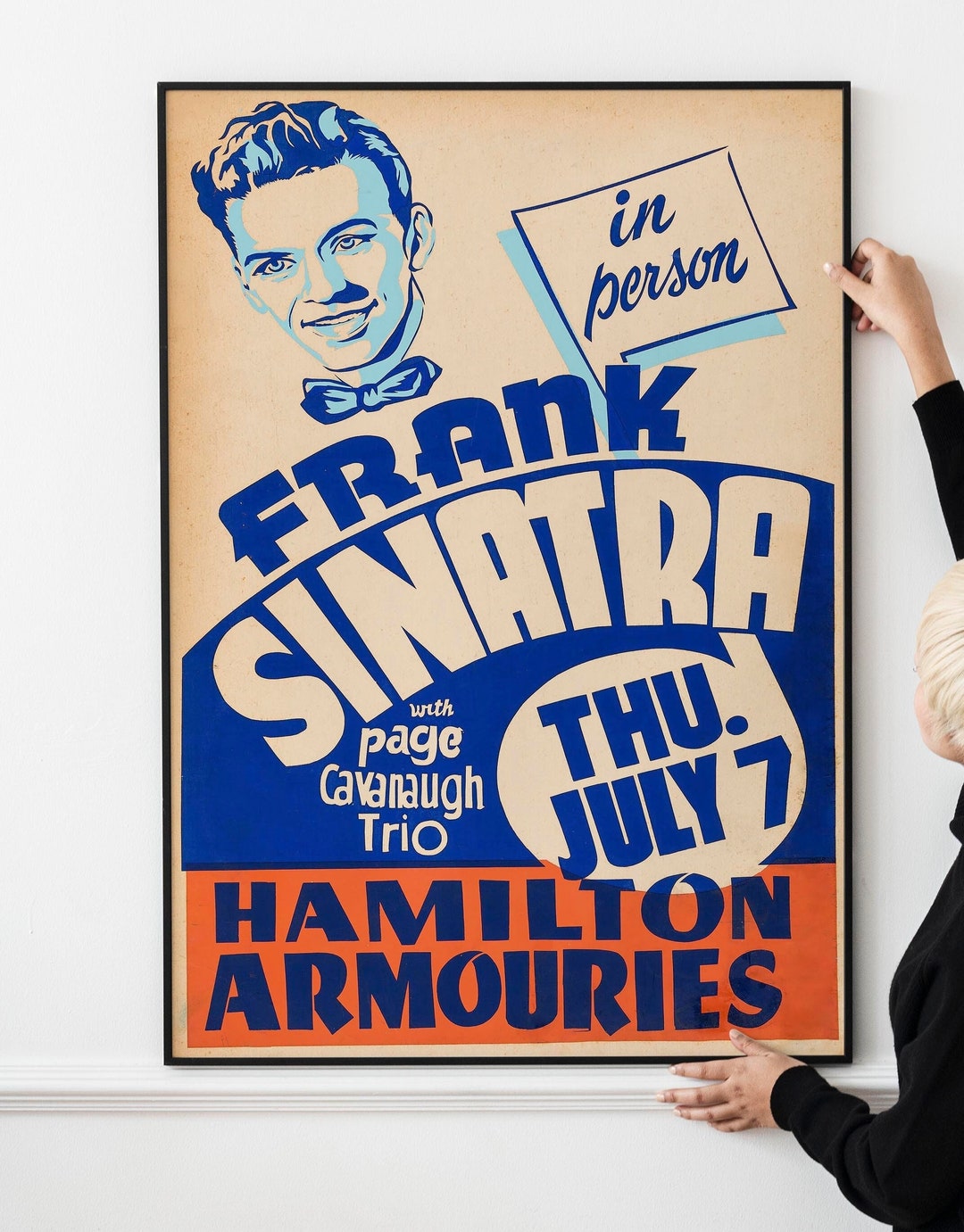 Vintage Frank Sinatra Hamilton Armouries Concert Poster 1949 18x24 ...