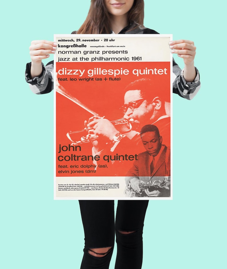 Vintage Retro Jazz Icons of the 1960s Jazz Concert Poster FRAMED and ...