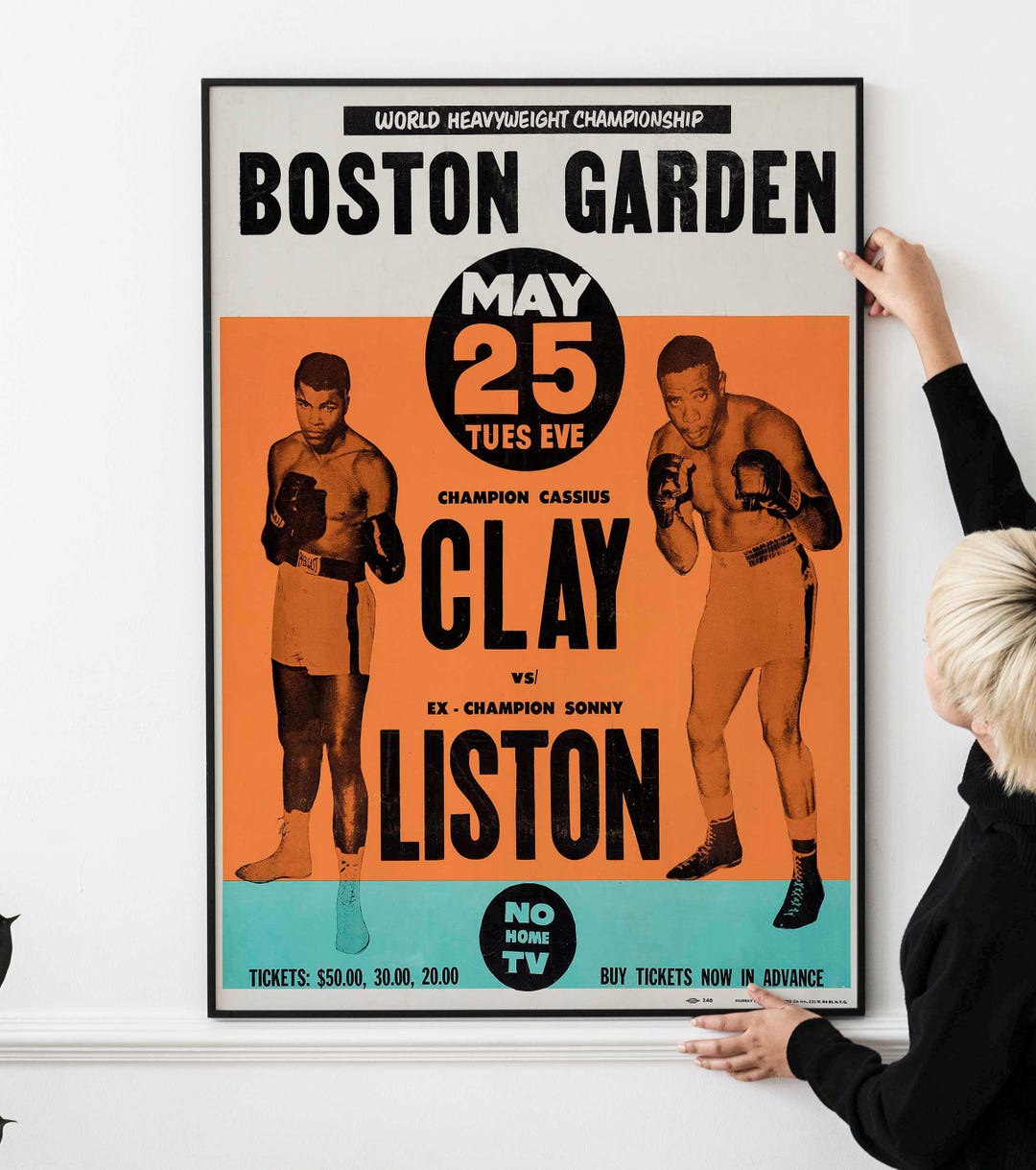 Set of 2 Vintage Fight Posters – Retro Boxing Match Prints & Classic ...