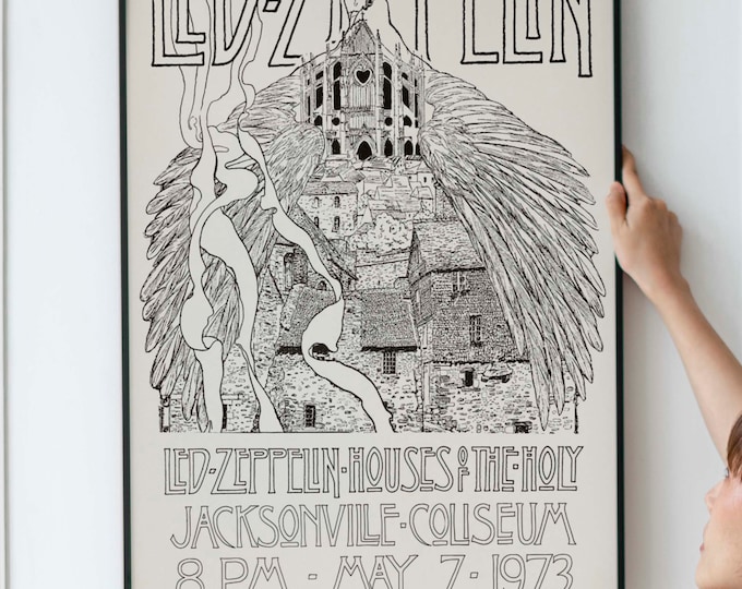 Swan Song Icarus 1977 American Tour Poster, Led Zeppelin 24X36 Inch ...
