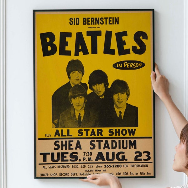 The Beatles Vintage Poster - Etsy