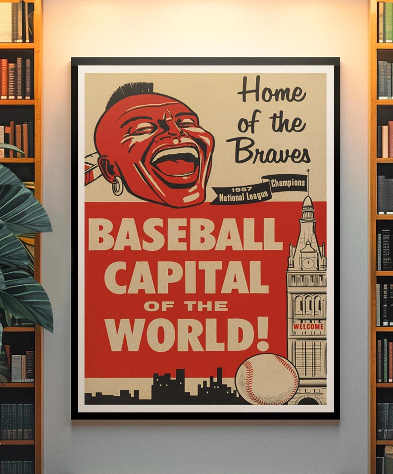 Retro 1950s Baseball Champions Poster – Vintage Sports Collectible ...