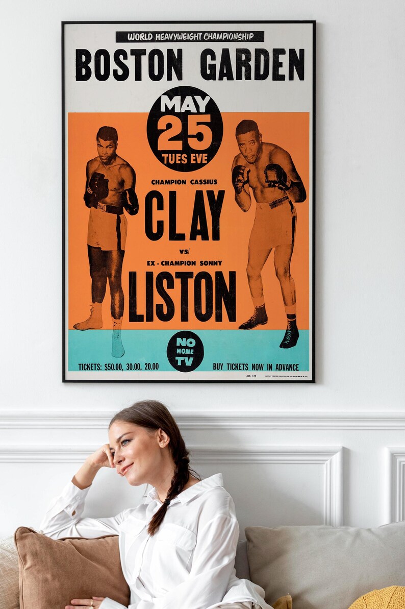 Vintage Retro Boxing Poster Iconic Boxing Poster Boxing Memorabilia ...