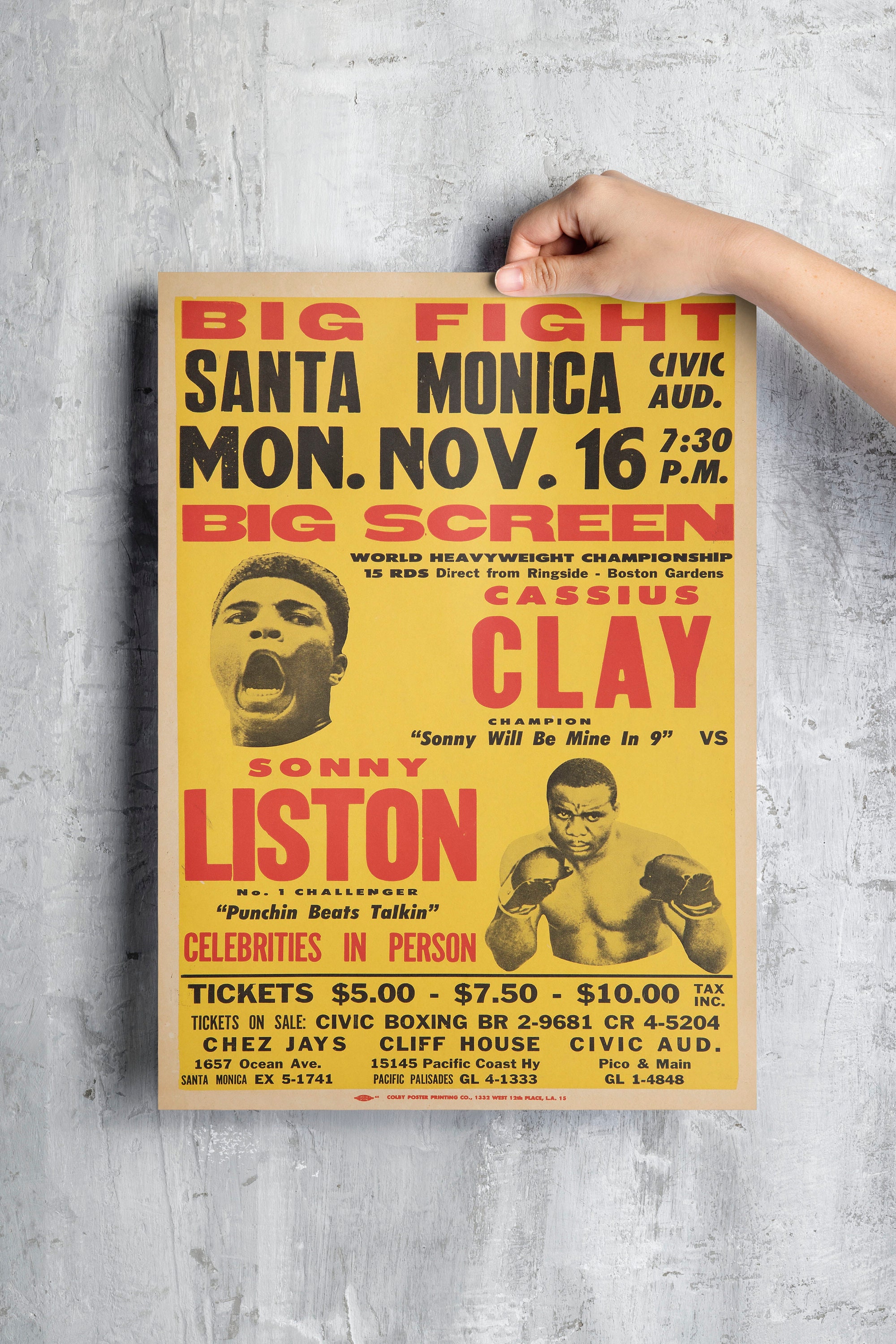 Vintage Fight Poster Retro Boxing Art Print – Vintage Match Poster ...