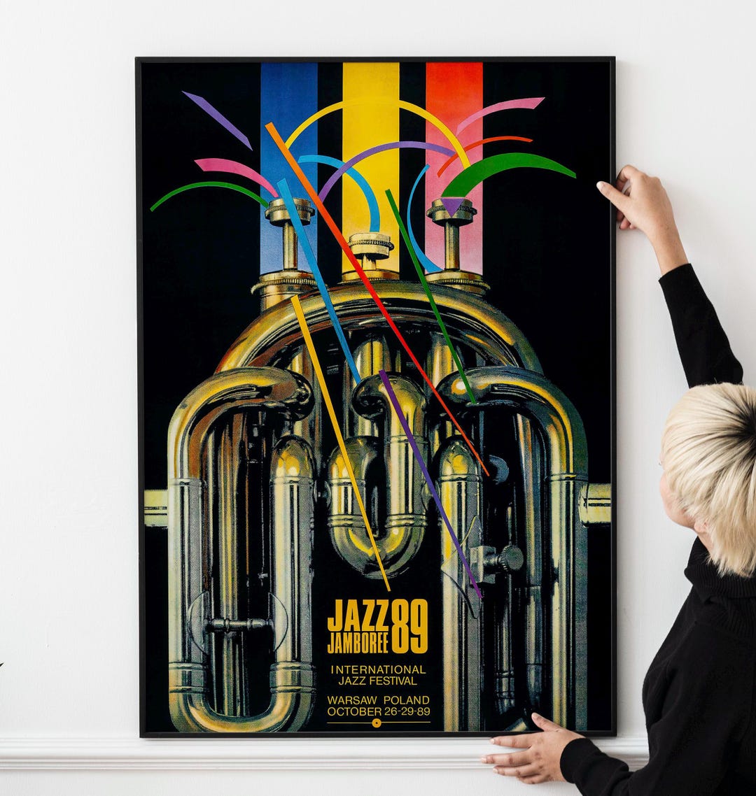 Retro 80s Jazz Memorabilia – Classic Jazz Festival Poster for Music ...