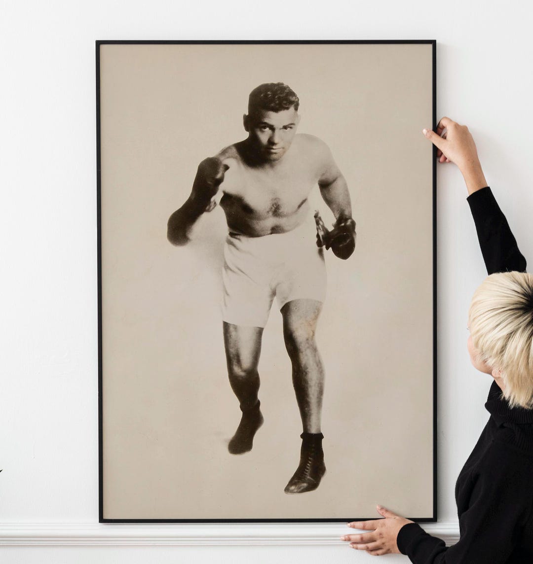 Vintage Jack Dempsey Boxing Poster – Classic Sports Memorabilia, Retro ...