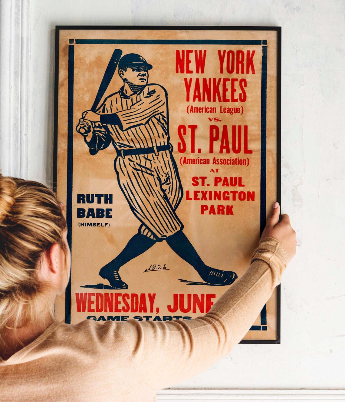 Babe Ruth Baseball Posters – 1920s Classic Baseball Tour, Historic ...