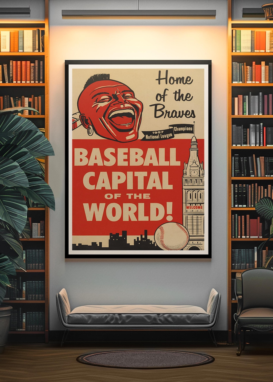 Retro 50s Milwaukee Braves Baseball Poster – PRINTABLE DOWNLOAD - Etsy