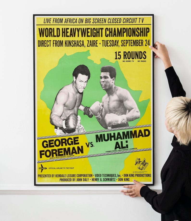 Vintage Boxing Poster – Retro Fight Art & Boxing Match Memorabilia for ...