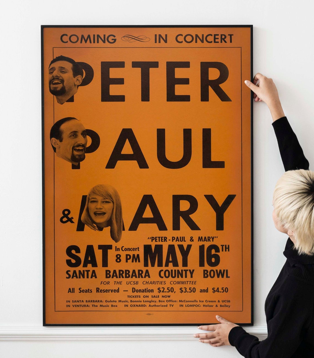 Retro Festival Art Print – 70s Folk Music Poster, Vintage Concert ...