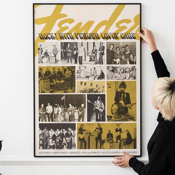 Vintage Fender Poster - Etsy