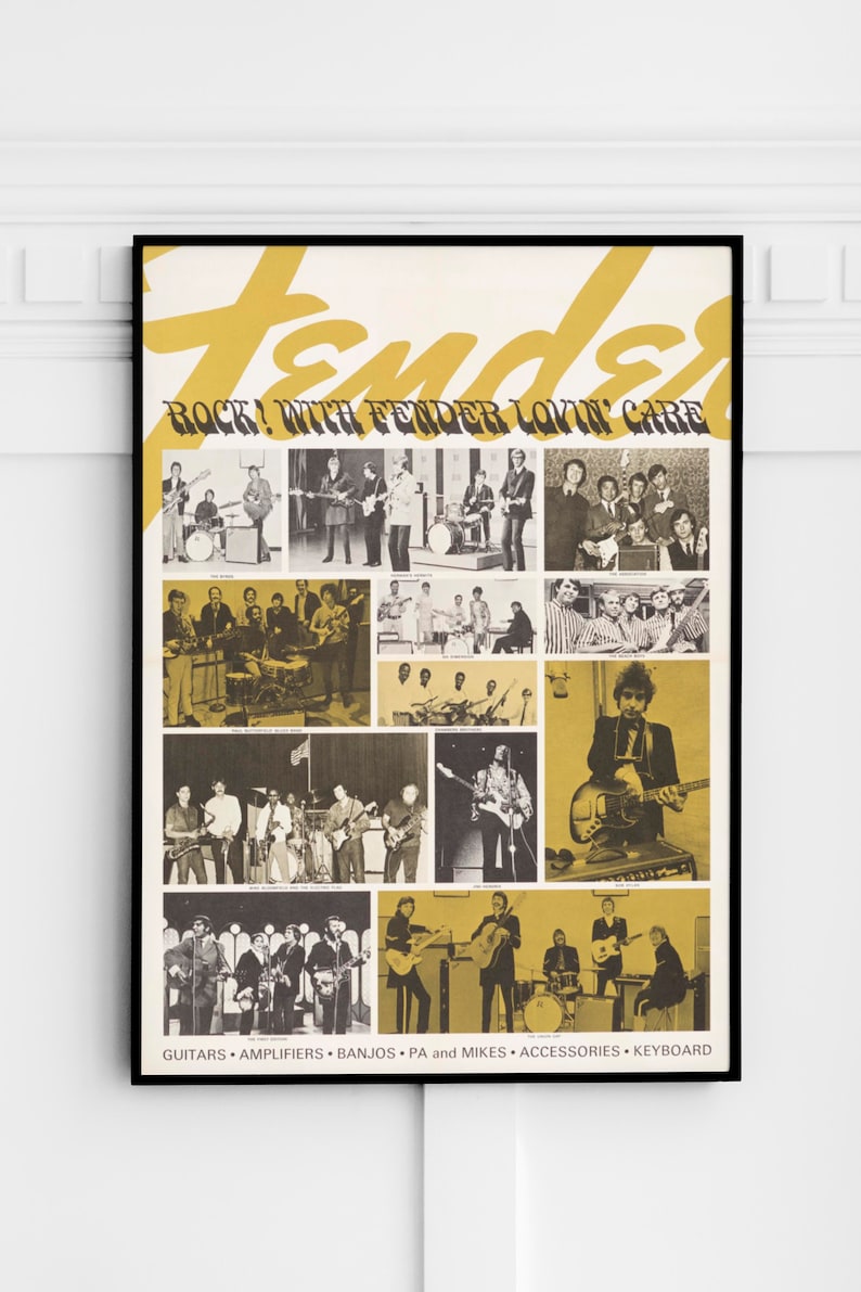 1960’s Vintage Fender Amps Poster Vintage Promotional Poster - Etsy