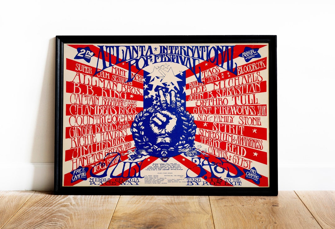 1960s Pop Festival Poster – Iconic Vintage Music Art, Retro 60s Concert ...