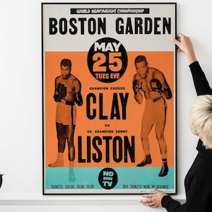 Vintage Retro Boxing Poster – Iconic Boxing Poster – Boxing Memorabilia ...