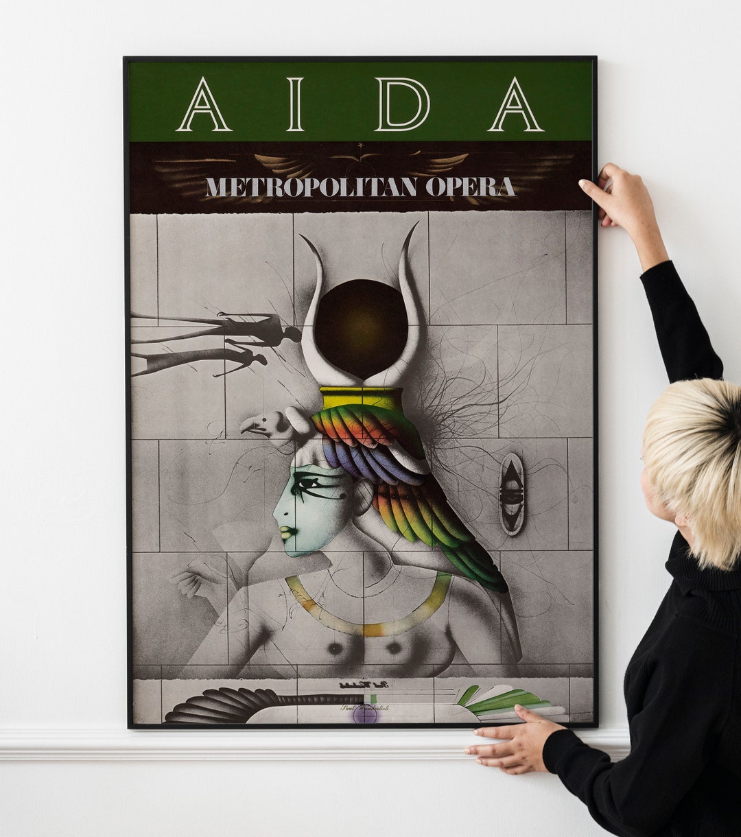 Aida 1978 Retro Music Wall Art – Metropolitan Opera Poster, Vintage ...