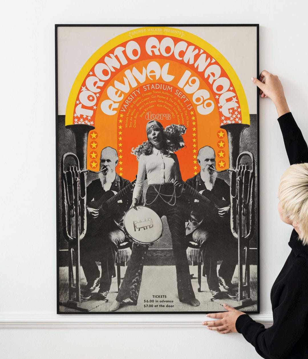 Two Retro 60s Festival Poster – Classic Pop, Jazz, Rock Concert Wall ...