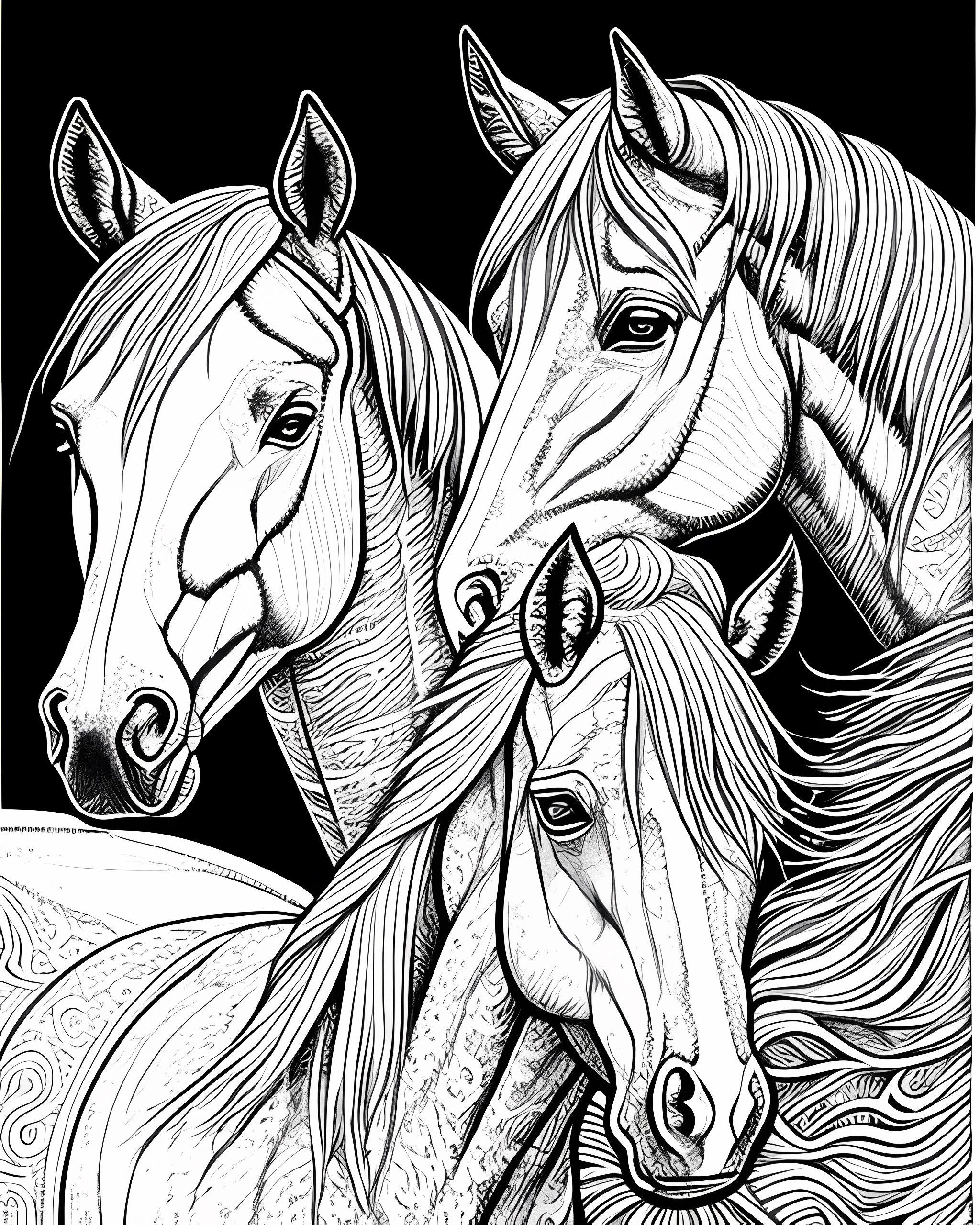 The World of Amazing Horses: Coloring Book (beautiful Images of Horses ...