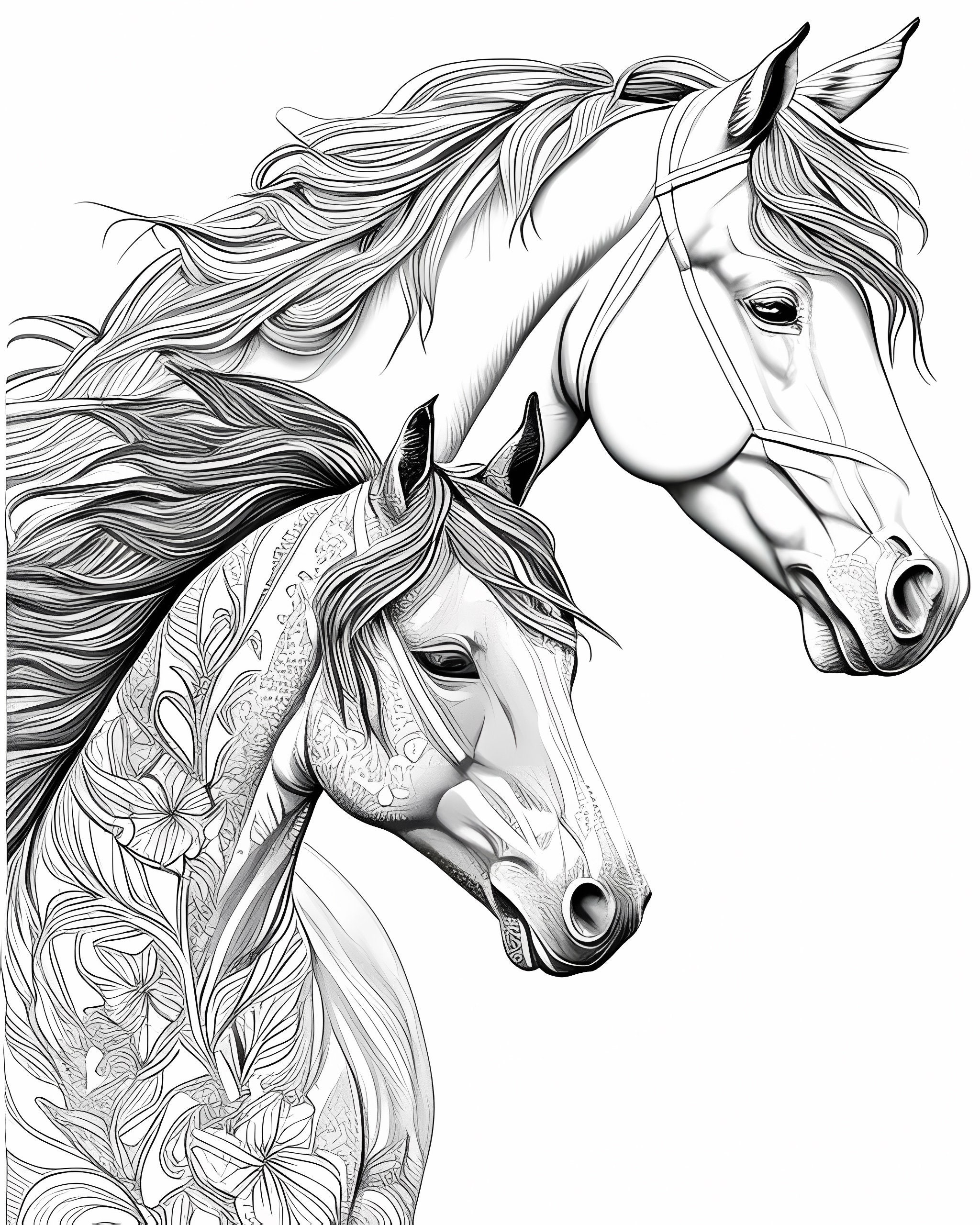 The World of Amazing Horses: Coloring Book (beautiful Images of Horses ...