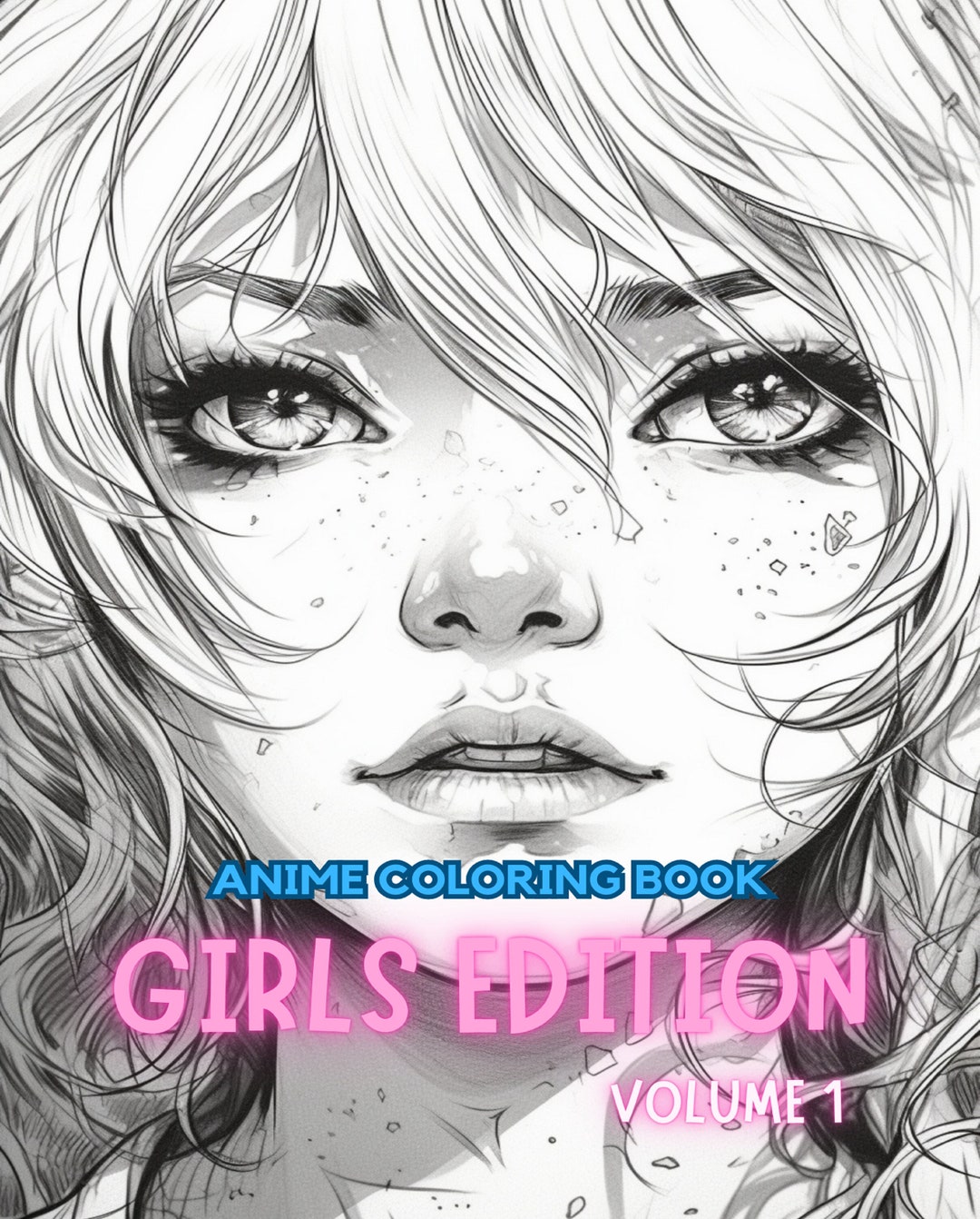 Anime Girls Coloring Book: Beautiful Anime Girls Coloring Pages for ...