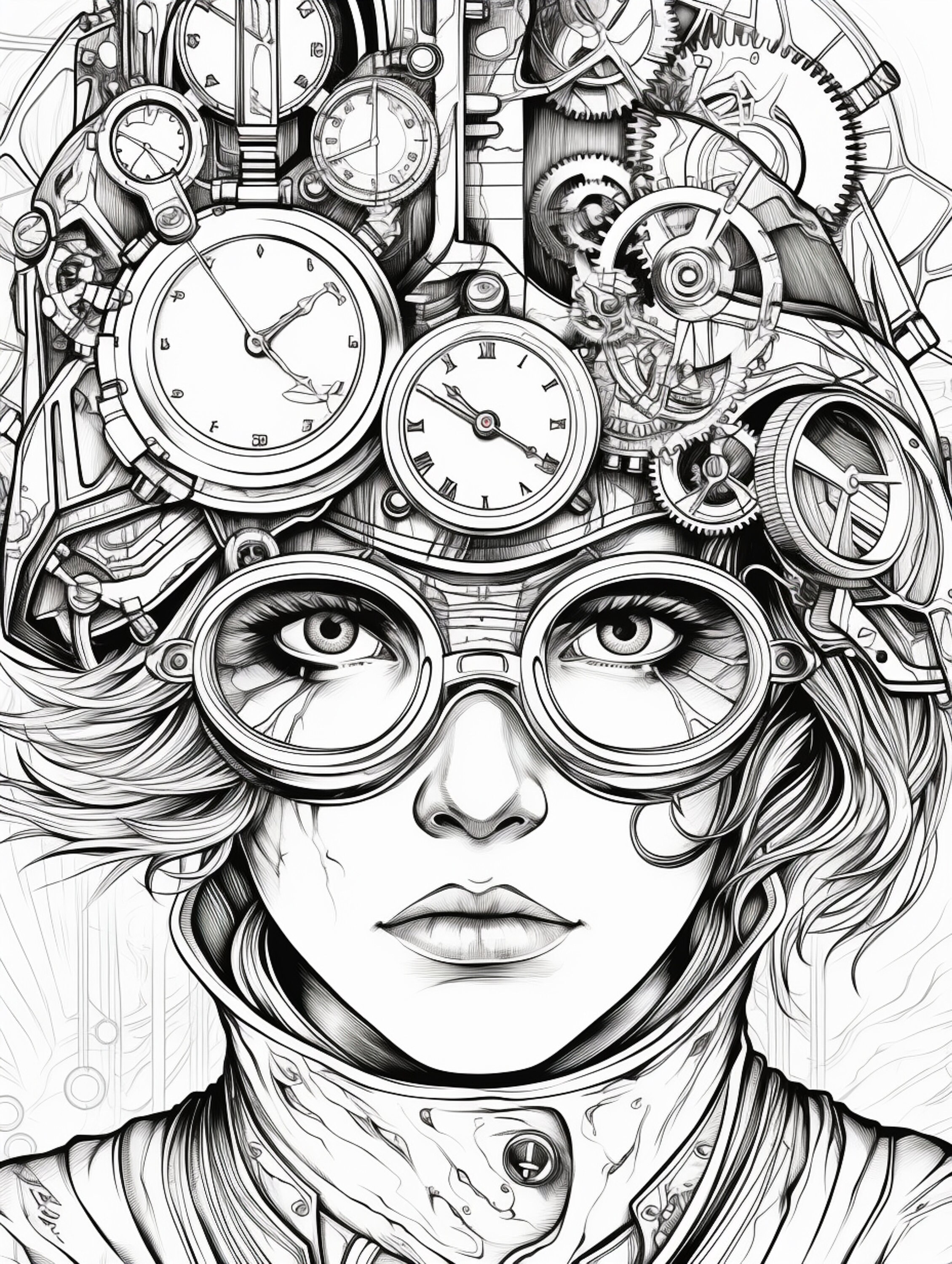The World of Steampunk Coloring Book for Adults - Etsy