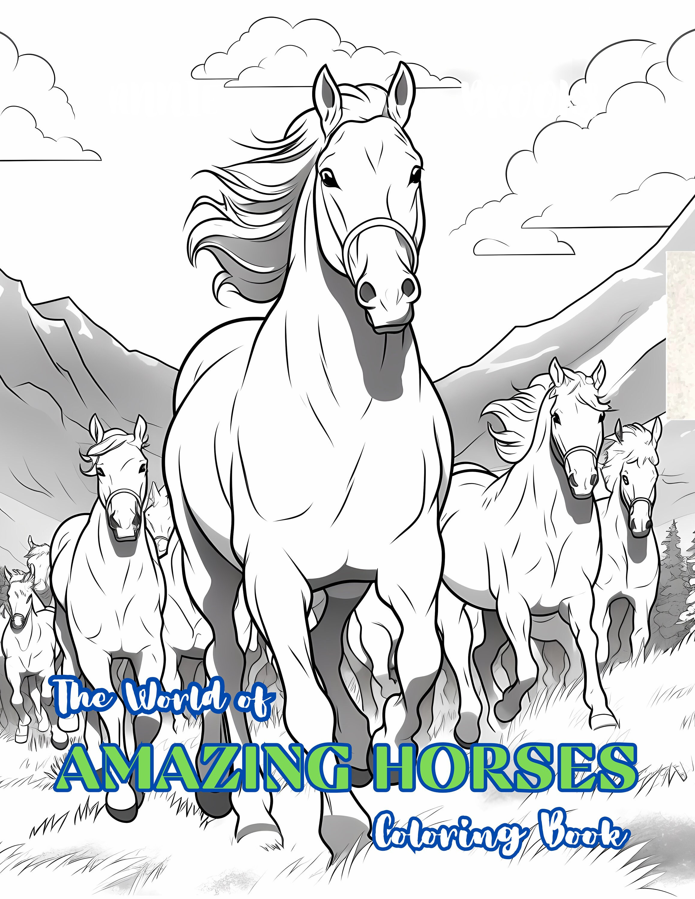 The World of Amazing Horses: Coloring Book (beautiful Images of Horses ...