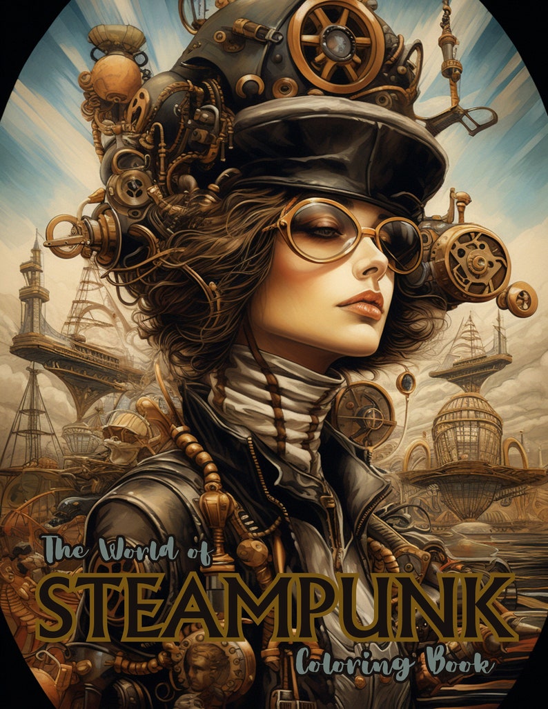 The World of Steampunk Coloring Book for Adults - Etsy