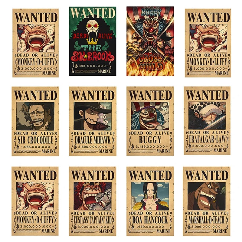 One Piece Aesthetic Bounty Wanted Poster, Anime One Piece Wanted Poster ...