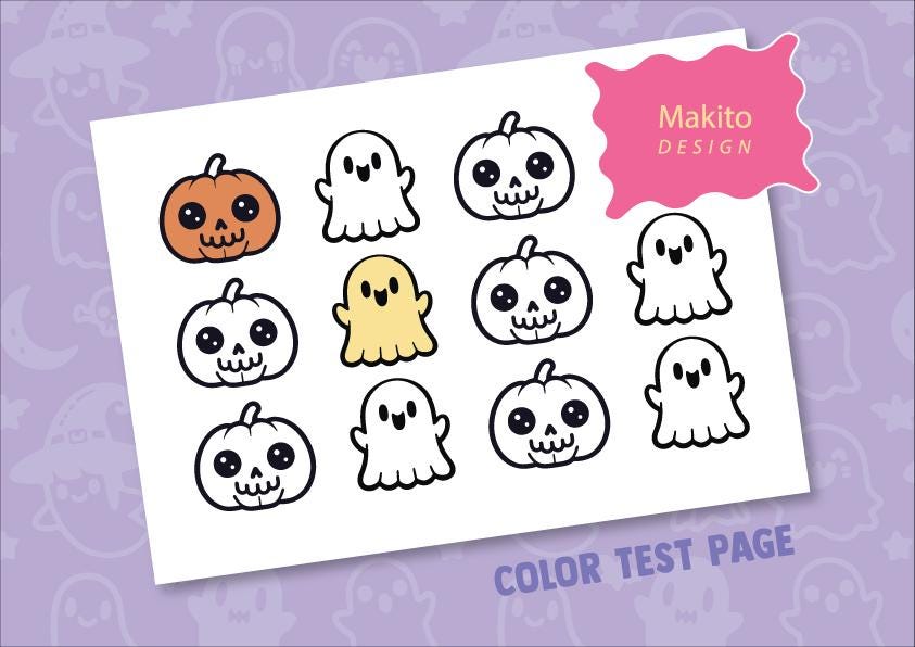 Boo Halloween. Coloring Pages, Bold & Easy Designs. 6 Easy-to-color ...