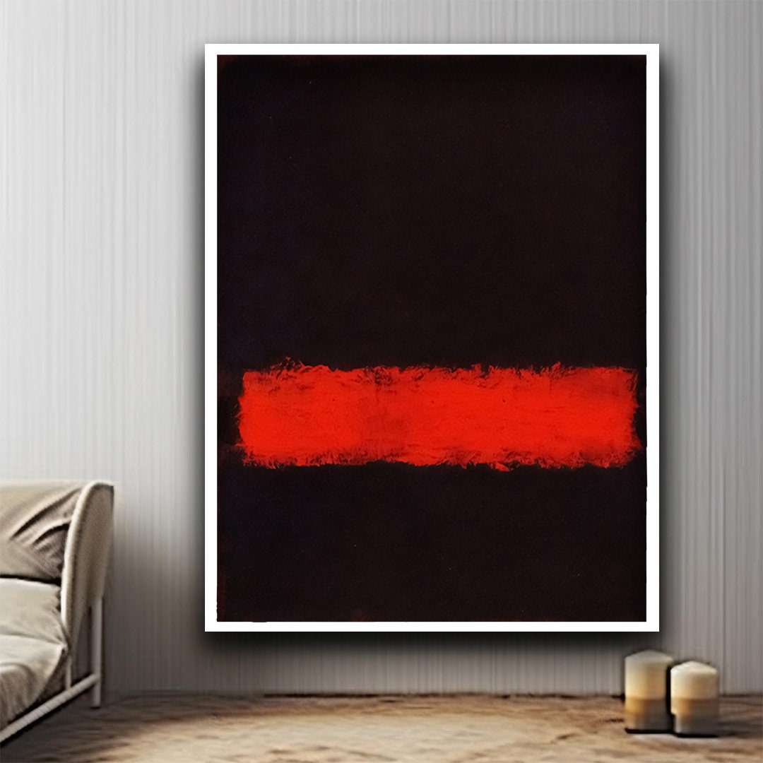 Mark Rothko Red Black Art,mark Rothko Canvas Wall Decor,abstract ...
