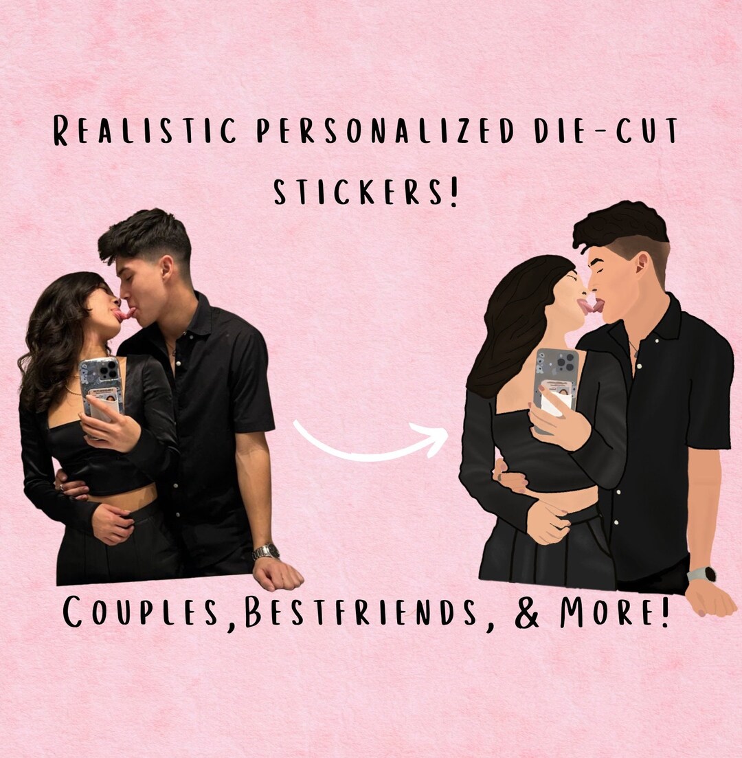 Realistic Personalized Portrait Kiss-cut Stickers Bubble-free Stickers ...