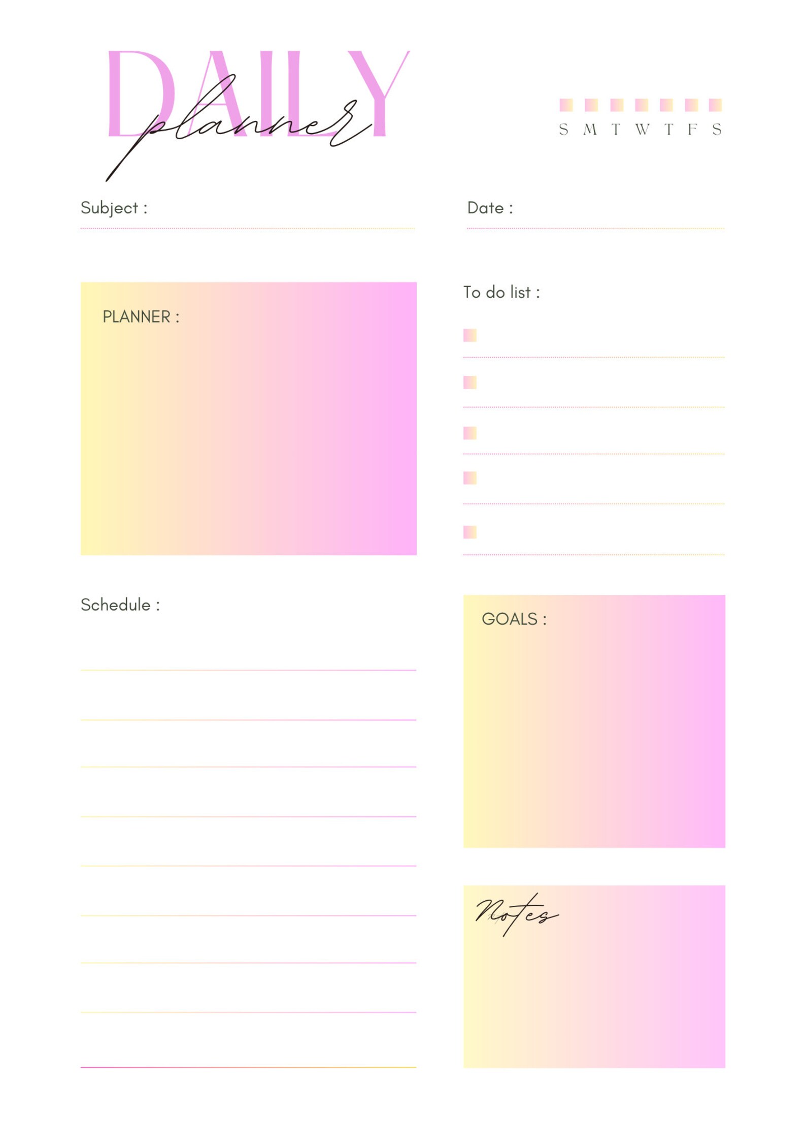 Editable LET'S GET ORGANISED Planner Sheets Bundle Notes Workbook ...