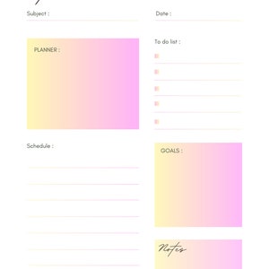 Editable LET'S GET ORGANISED Planner Sheets Bundle Notes Workbook ...