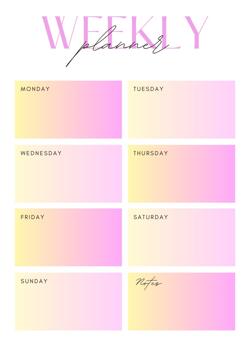 Editable LET'S GET ORGANISED Planner Sheets Bundle Notes Workbook ...