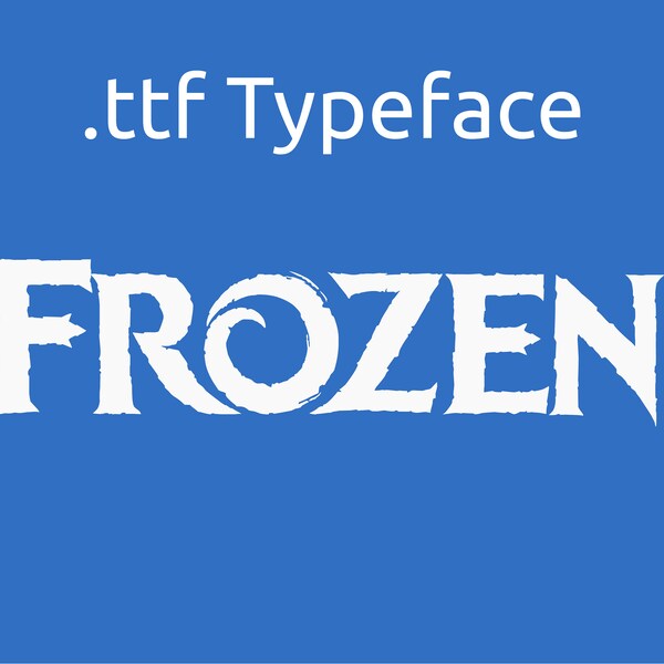 Frozen Font - Etsy