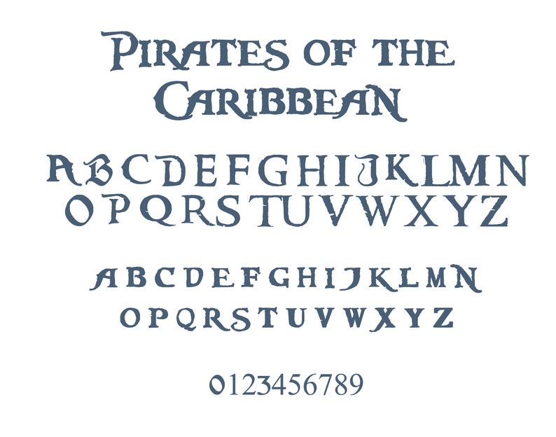 Pirates of the Caribbean Font Compatible With Adobe, MS Word, Cricut ...