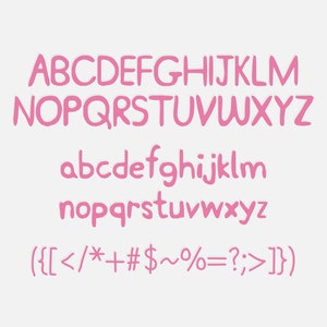 Peppa Pig Font Delightful Typeface for Cricut & Embroidery Machines ...