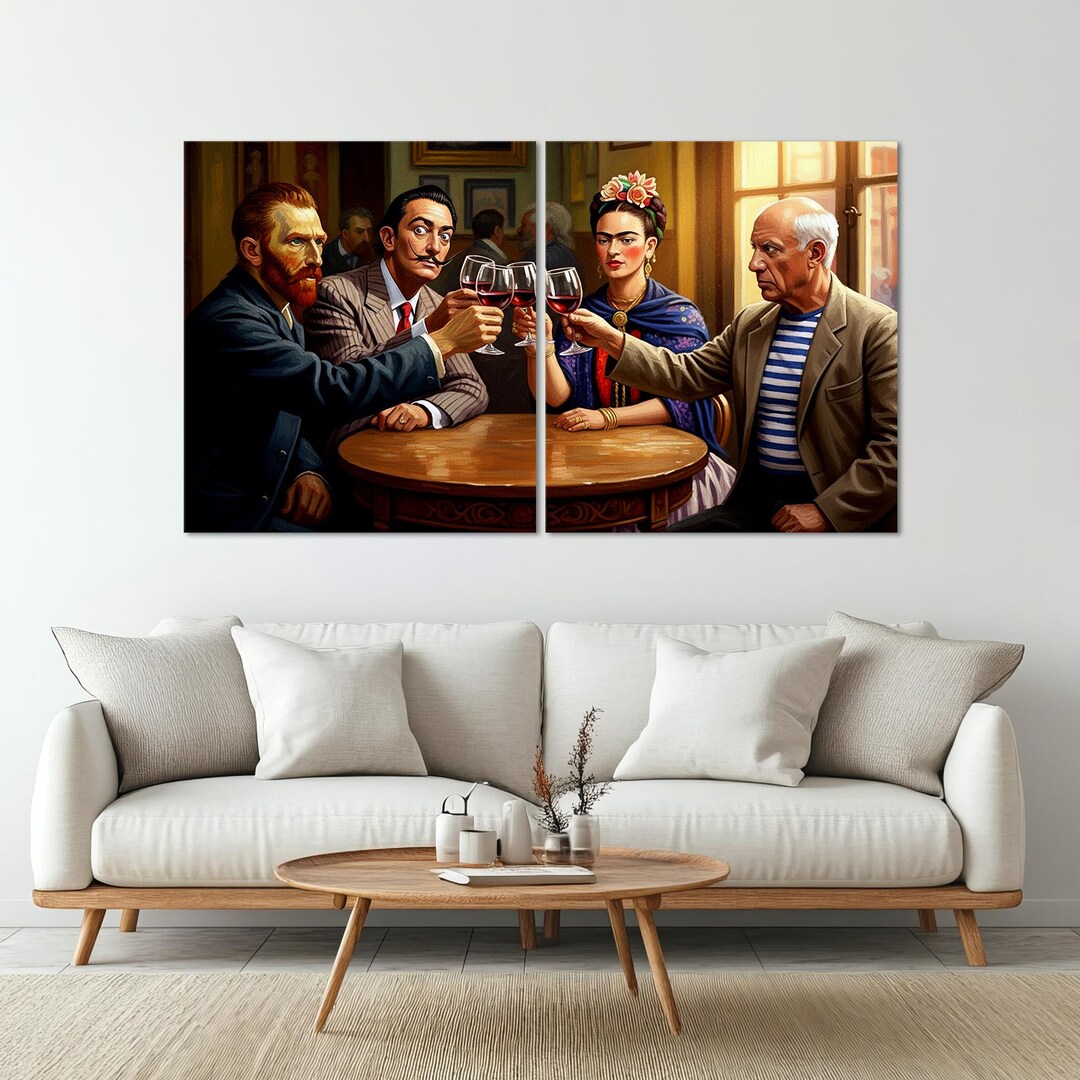 Picasso, Van Gogh, Salvador Dali, Frida Kahlo, Canvas Print Wall Art ...