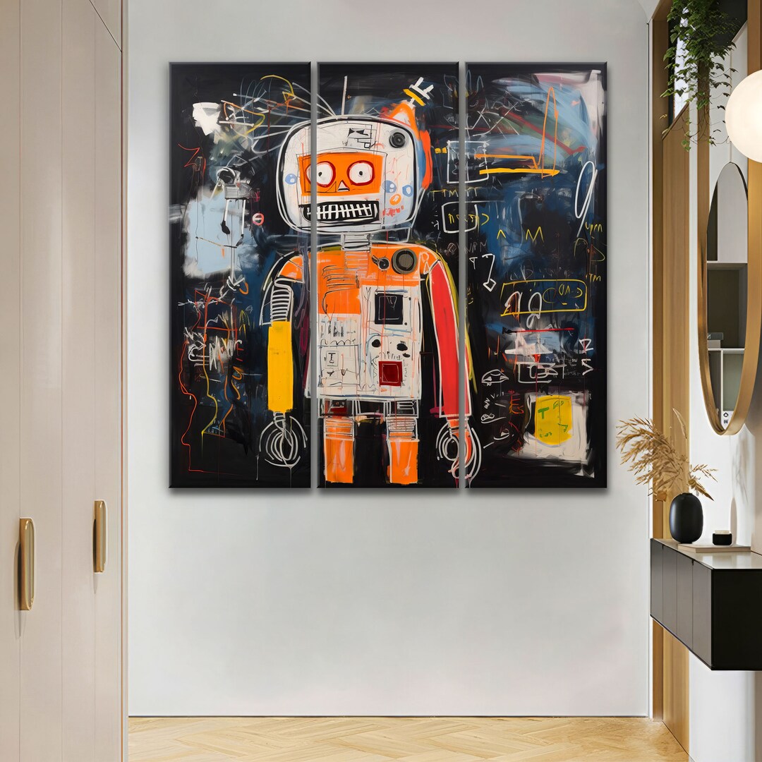 Modern Abstract Art, Neo Expressionism Canvas Wall Art Living Room ...