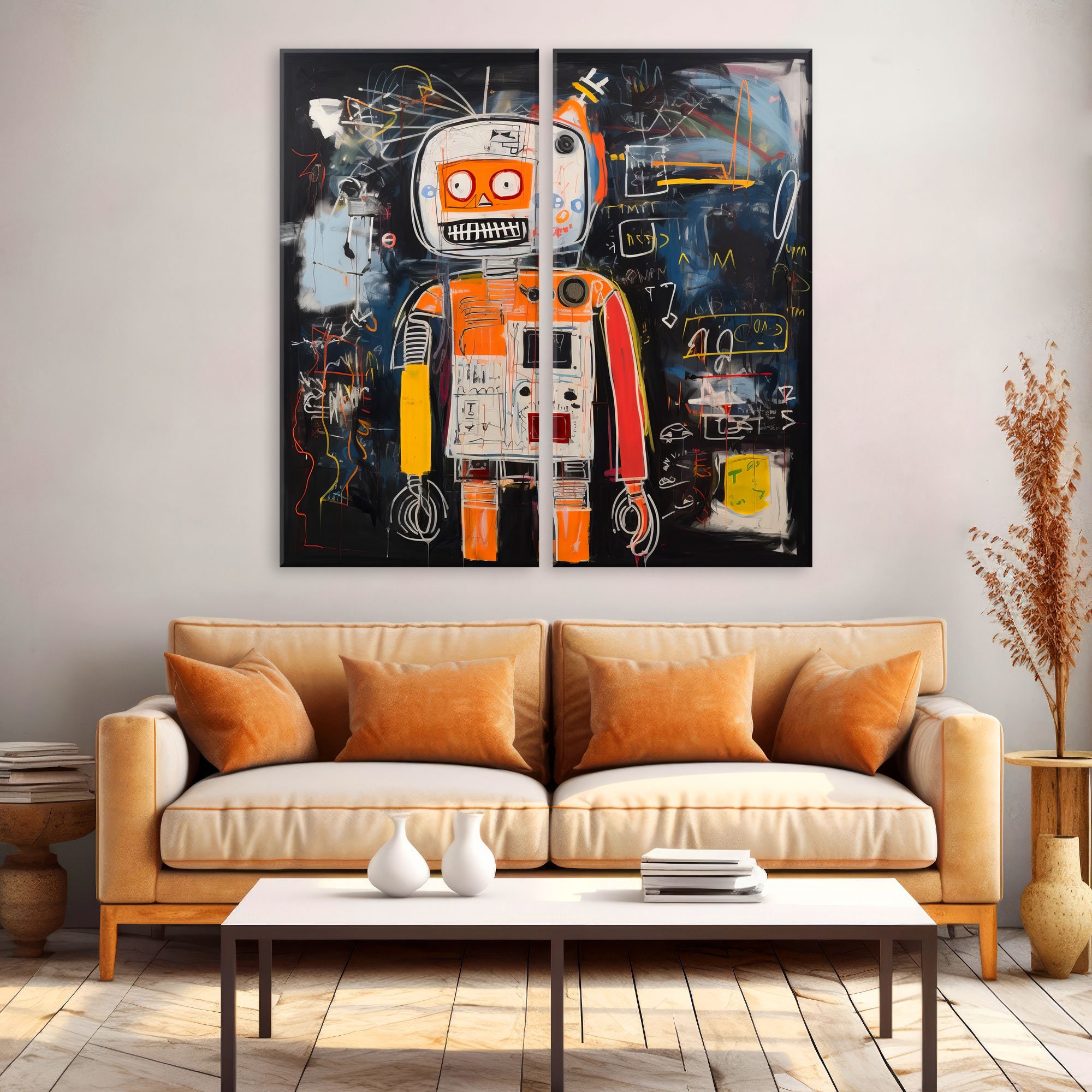 Modern Expressionism Artwork, Canvas Digital Print Extra Large Living ...